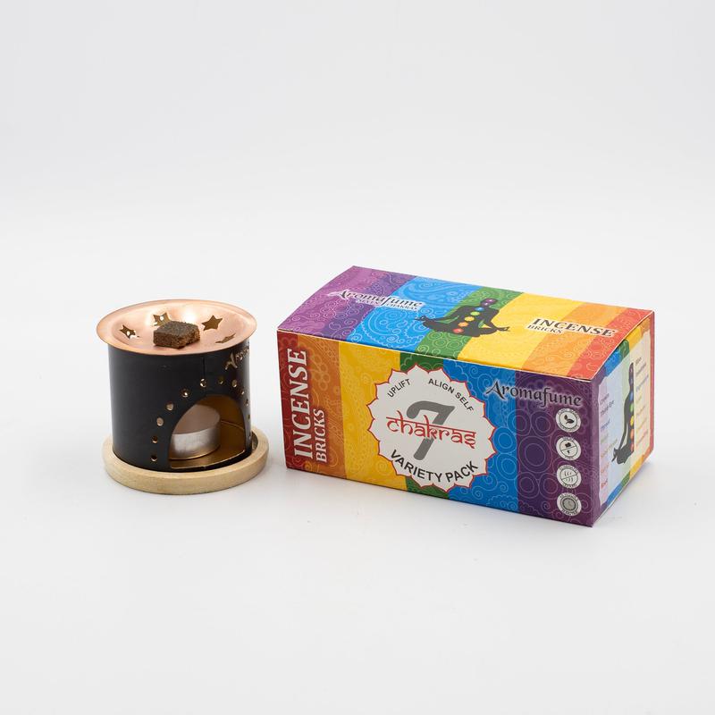 7 Chakra Incense Brick Set || Burner & 7 Types of Incense – Nature's ...