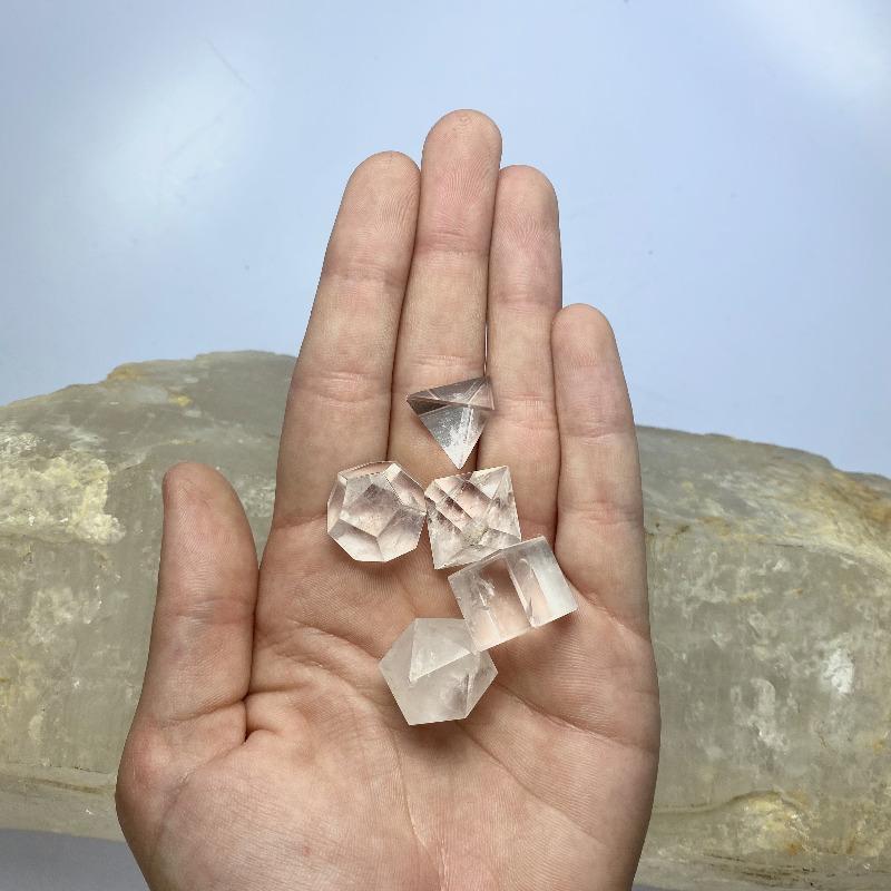 Clear Quartz Platonic Solids Sacred Geometry Shape Set – Nature's Treasures