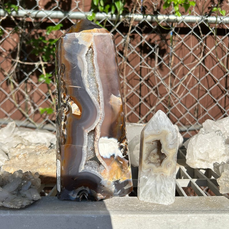 Natural Druzy Agate Tower Points || Trunk Show 2024 – Nature's Treasures