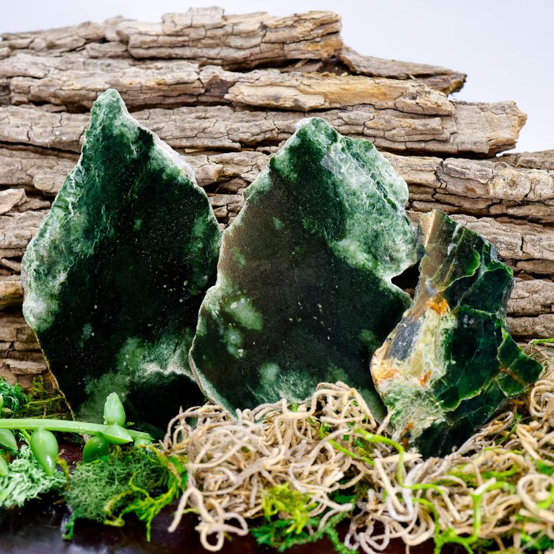 Natural Half Polished Jade Slabs || Trunk Show 2024 – Nature's Treasures