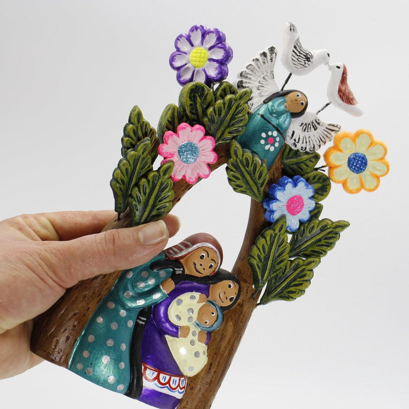 Peruvian Nativity Tree Of Life Statue || Hand Made – Nature's Treasures