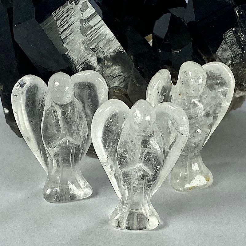 Polished Clear Quartz Angel Carvings || Purification – Nature's Treasures