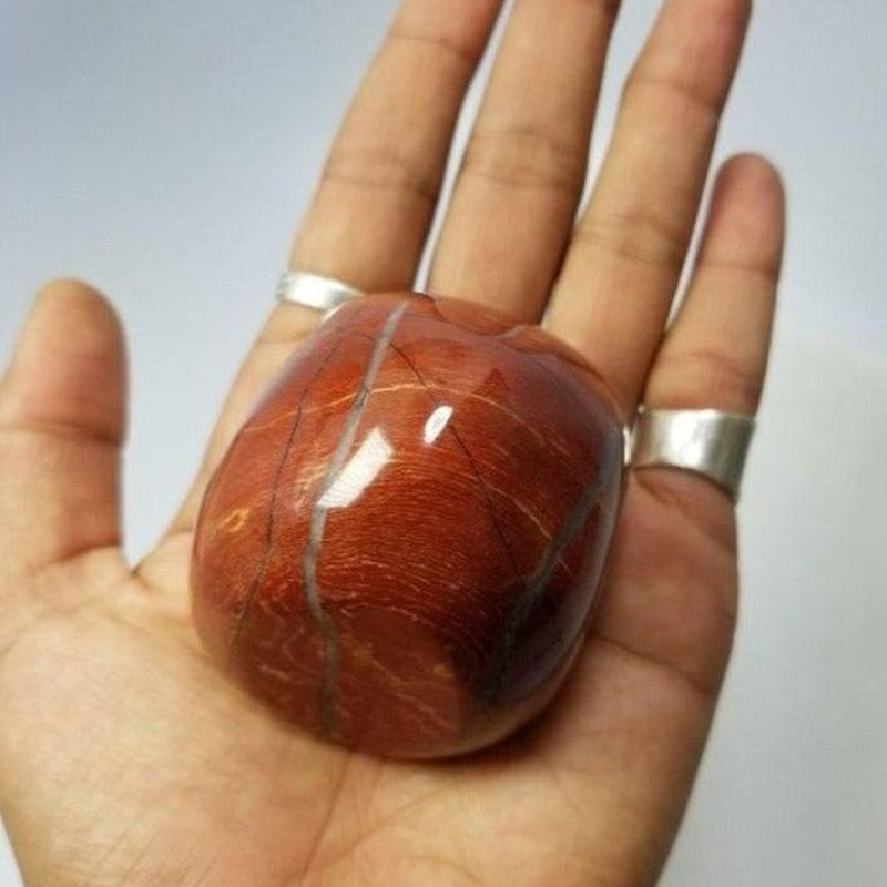 Polished Red Jasper Massage Stone Tool || Grounding – Nature's Treasures
