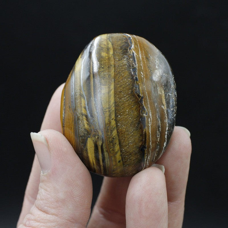 Polished Yellow Tiger's Eye Palm Stones || Confidence || India – Nature ...