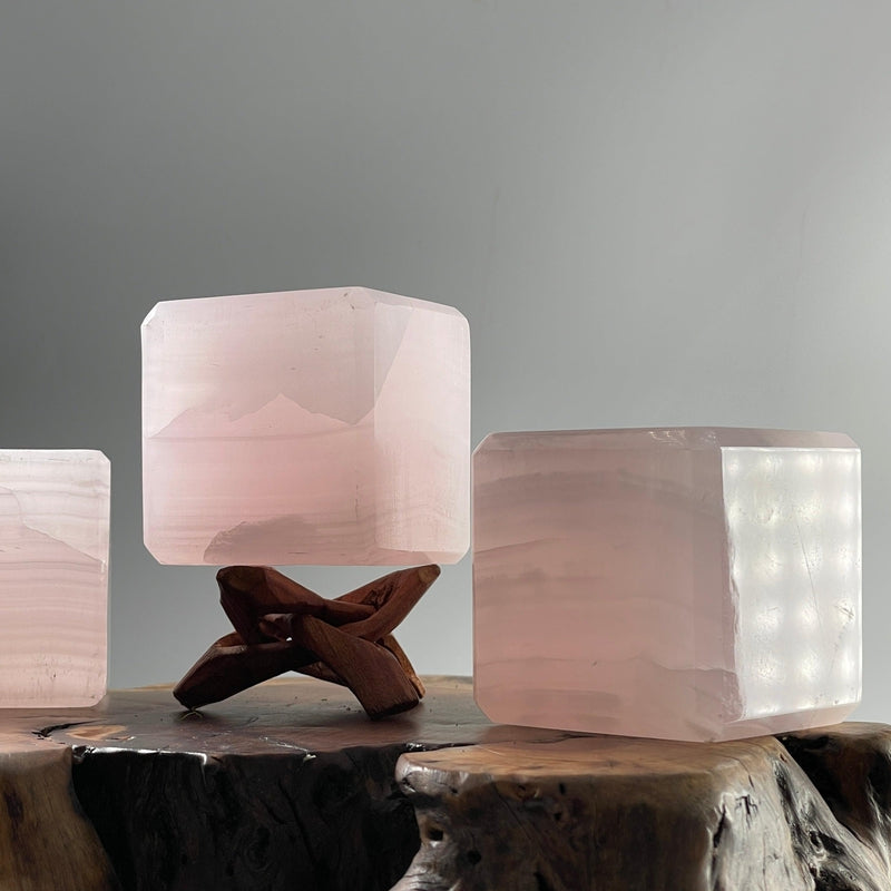 Polished Pink Calcite Cube Carvings || Madagascar – Nature's Treasures