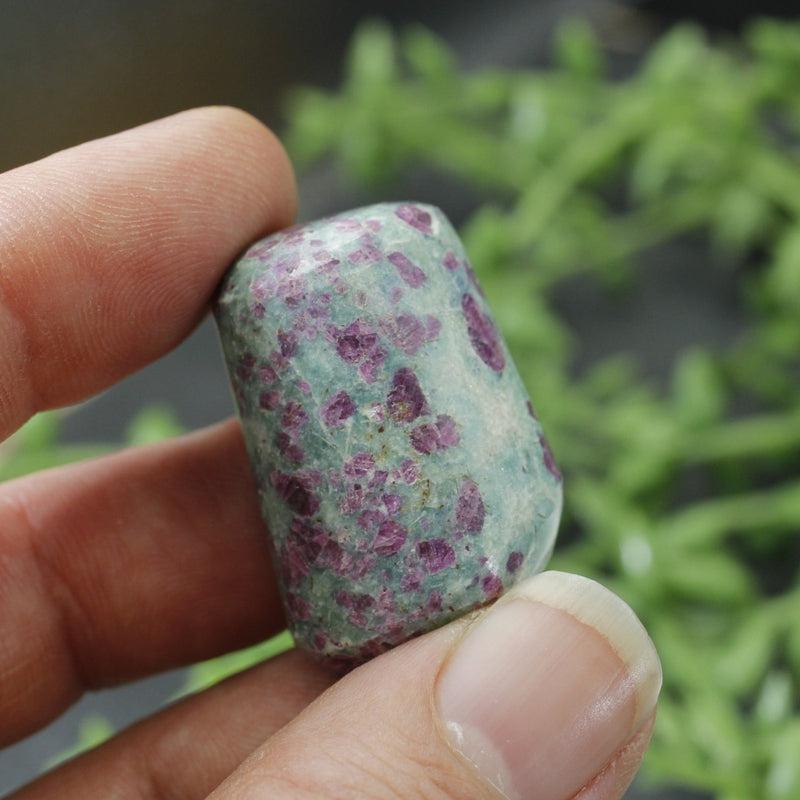 Polished Ruby In Kyanite Tumble Stone || Compassion, Communication ...
